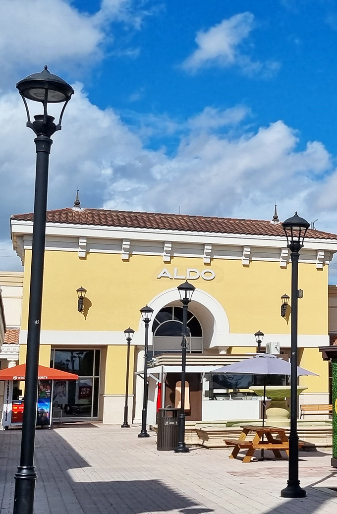 Aldo's sunny fa&ccedil;ade promises footwear that won't make your wallet cry, though your feet might still need to adjust.