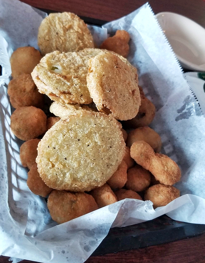 The appetizer sampler: because choosing just one fried thing is like picking a favorite grandchild &ndash; impossible and unnecessary.