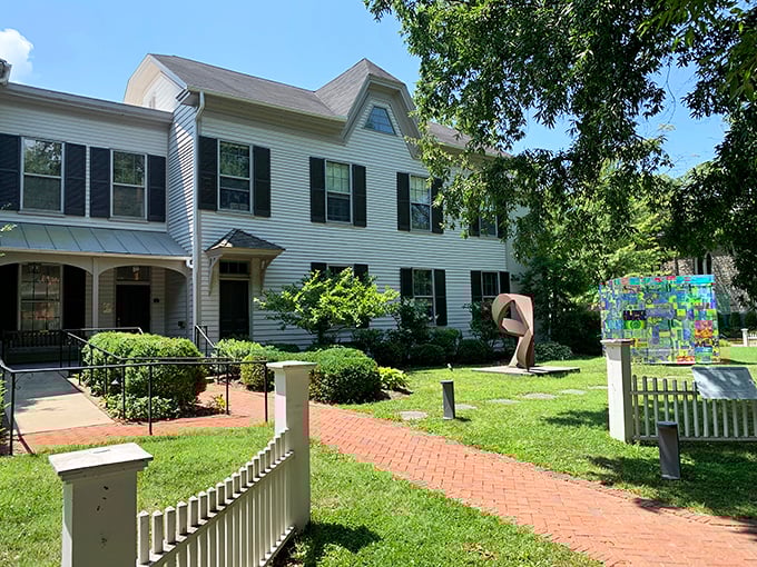 This charming white house isn't just pretty&mdash;it's part of Easton's vibrant arts scene. Where creativity meets picket fences.