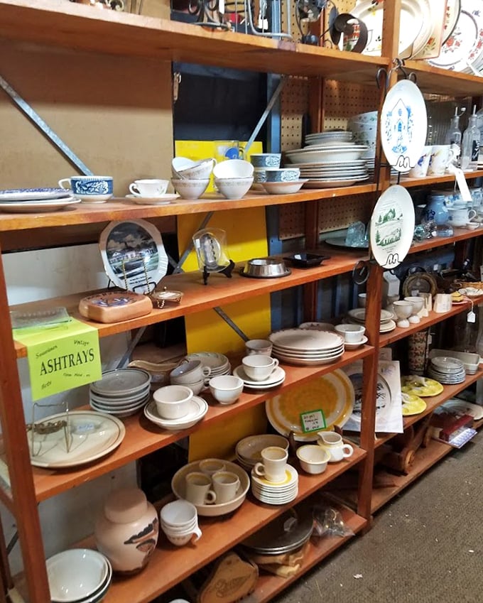 Ashtrays from the Mad Men era when smoking was sophisticated. Now repurposed as trinket dishes for a smoke-free generation.
