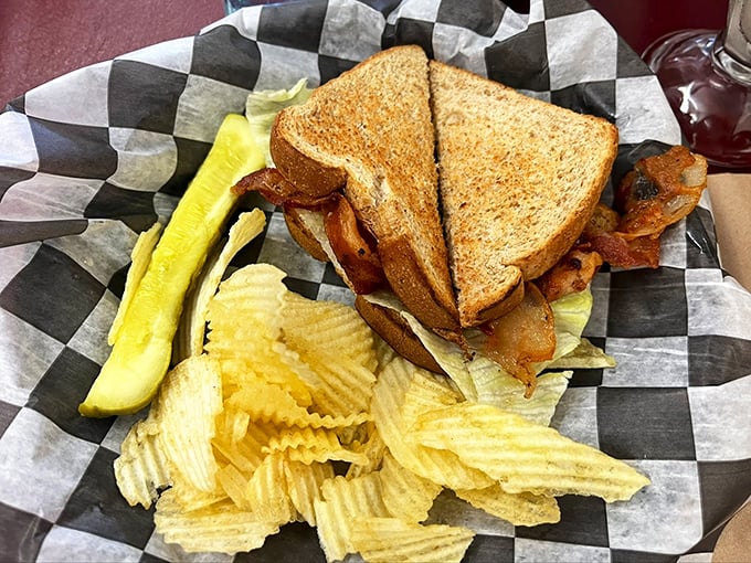 The BLT elevated to art form: crispy bacon, fresh lettuce, and enough love to make a sandwich memorable.