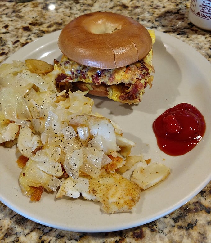 A breakfast sandwich that understands the importance of proper potato-to-protein ratio&mdash;the architectural marvel of morning meals.