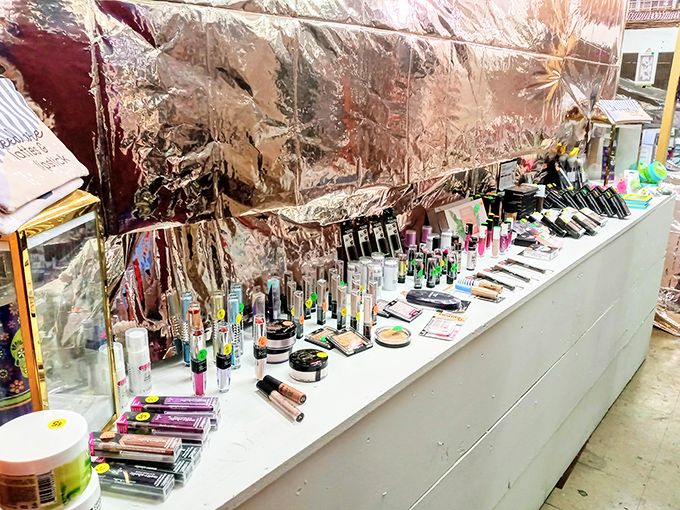 Beauty products arranged like precious artifacts prove that looking good shouldn't require raiding your retirement fund for supplies.