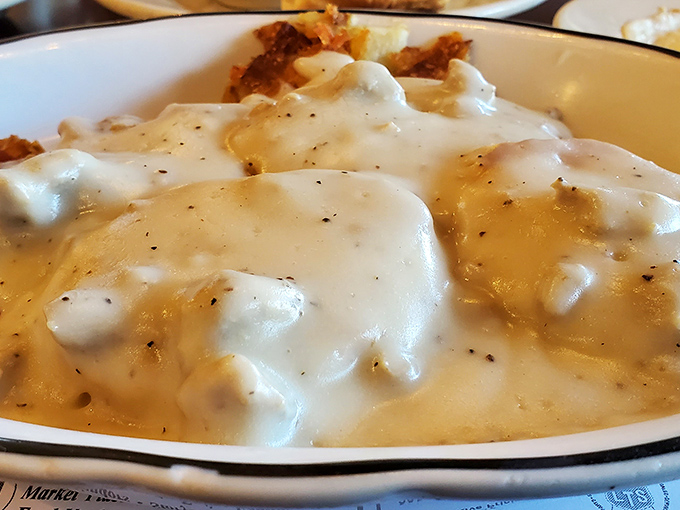 Biscuits and gravy&mdash;the breakfast that launched a thousand naps. This creamy, peppery blanket of goodness is worth every delicious calorie.