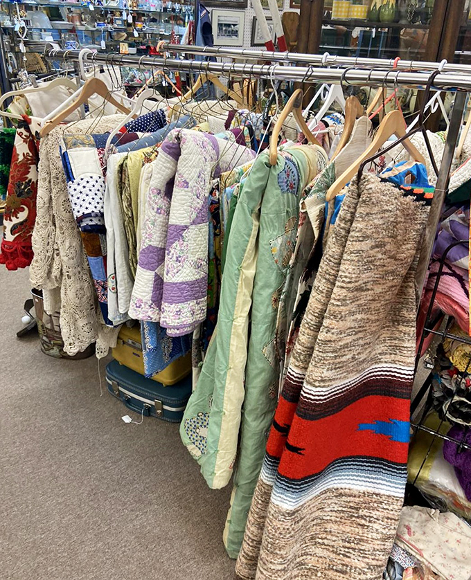 Handmade quilts and vintage textiles that have kept generations warm. Each stitch represents hours of craftsmanship rarely seen in today's mass-produced world.