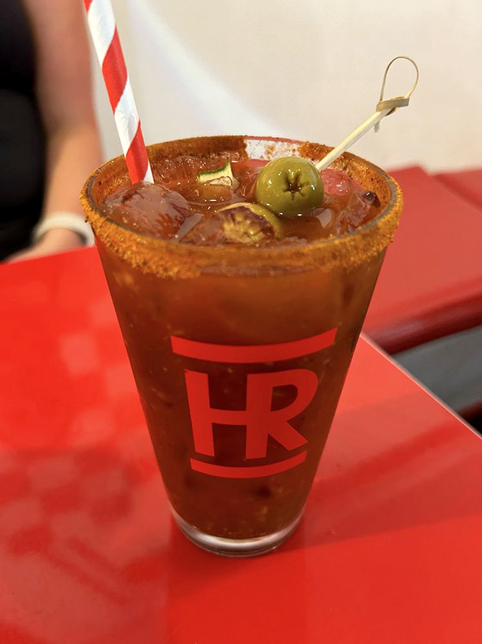 This Bloody Mary means business with its olive garnish and signature glass. Sunday brunch just found its new best friend.