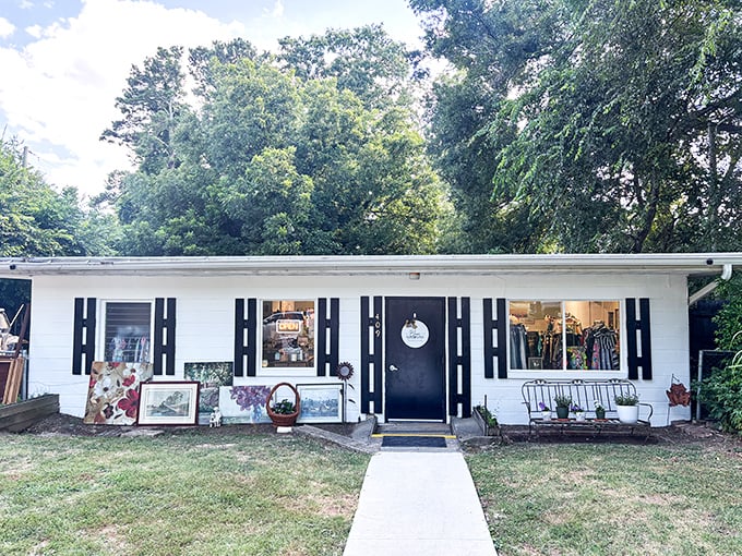 Bloom Thrift Store's black-and-white fa&ccedil;ade is like a piano keyboard of possibilities. One person's castoffs become another's treasures in this charming little shop.