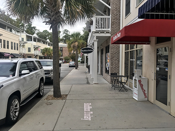 Strolling down Calhoun Street feels like walking through a living postcard. Palm trees and storefronts create that quintessential small-town Southern vibe.
