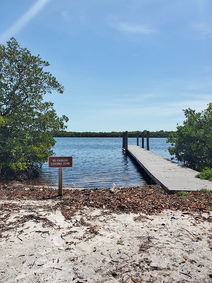 Gateway to adventure – this simple dock marks the transition from everyday life to island time.
