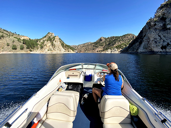 Captain's log, Seminoe date: Cruising through canyon corridors where cell service fades but conversation and wonder flourish.
