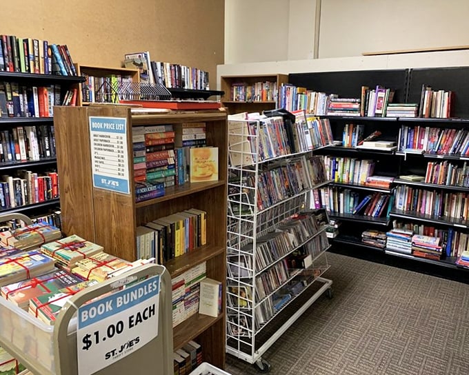 The book section &ndash; where literary adventures cost less than a cup of coffee and last considerably longer.