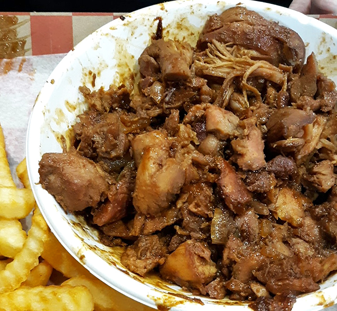 This bourbon chicken isn't trying to win beauty contests&mdash;it's too busy delivering flavor that makes you forget your table manners exist.