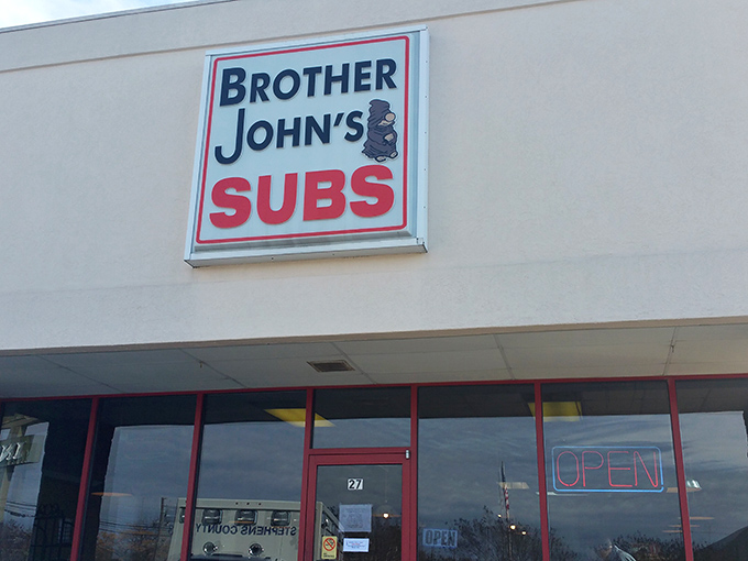 Brother John's Subs doesn't need fancy branding consultants&mdash;their straightforward sign tells you exactly what you're getting: honest sandwiches without the fuss.