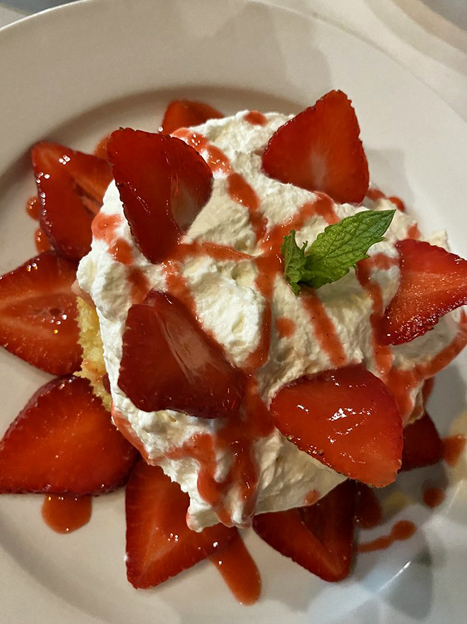 Strawberry shortcake that makes you wonder why anyone bothers with trendy desserts. Sometimes the classics are classics for a reason