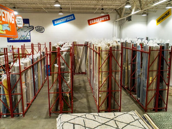 Navigating the carpet section feels like an archaeological expedition where the treasures are actually affordable and don't require museum-level preservation skills.