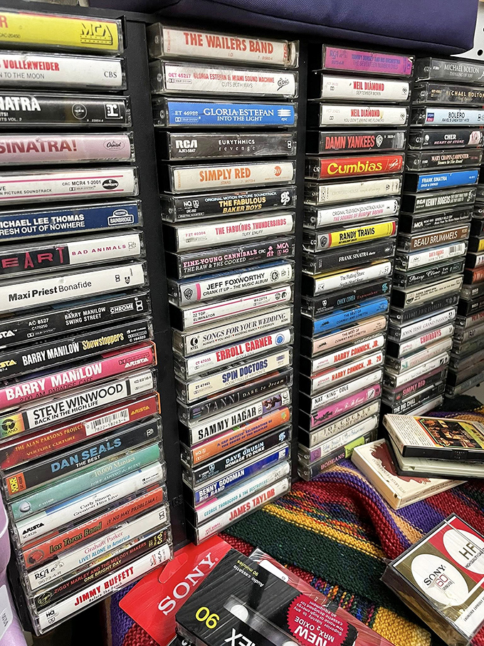 The cassette collection that reminds us we once spent hours making mixtapes for crushes instead of just sharing Spotify playlists.
