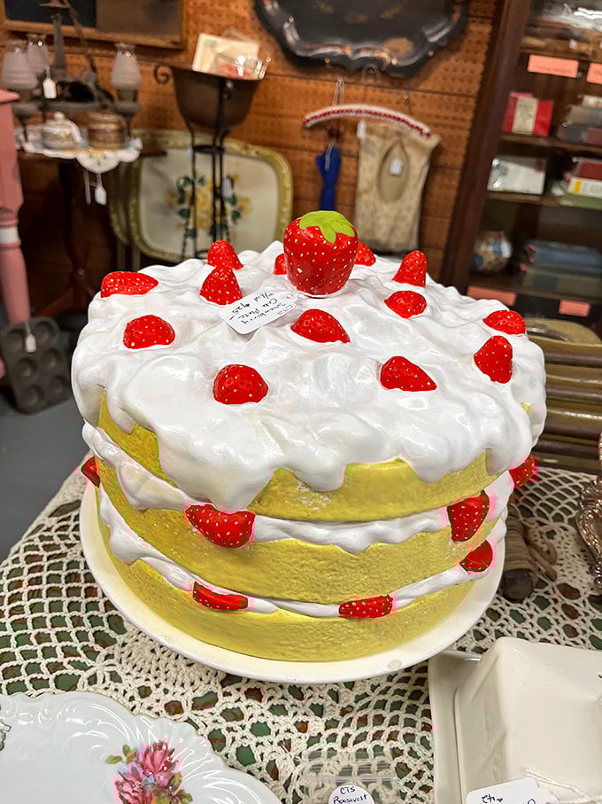A ceramic cake stand that makes even store-bought desserts look like they deserve their own baking show.
