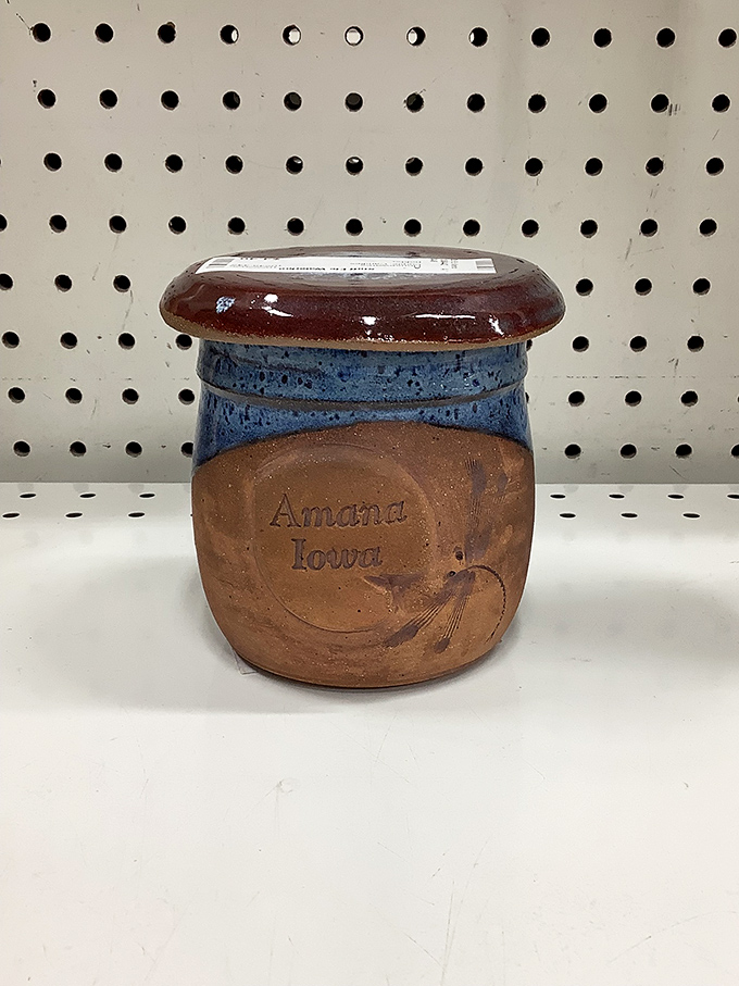 A little piece of Amana, Iowa history in ceramic form&mdash;someone's craft fair find becomes your kitchen conversation piece.