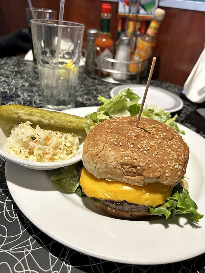 This cheeseburger on a sesame bun proves simplicity done right beats fancy complications every single time.