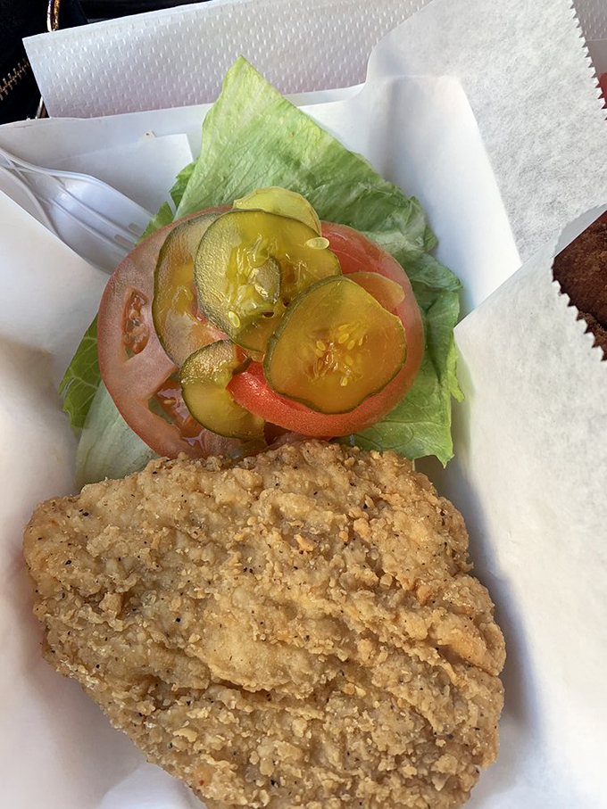 Crispy chicken sandwich perfection&mdash;the kind that makes you want to start a support group for people who can't stop thinking about it.