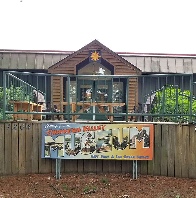 The Chippewa Valley Museum's nostalgic sign promises ice cream and history&mdash;two things that somehow taste better when enjoyed together.
