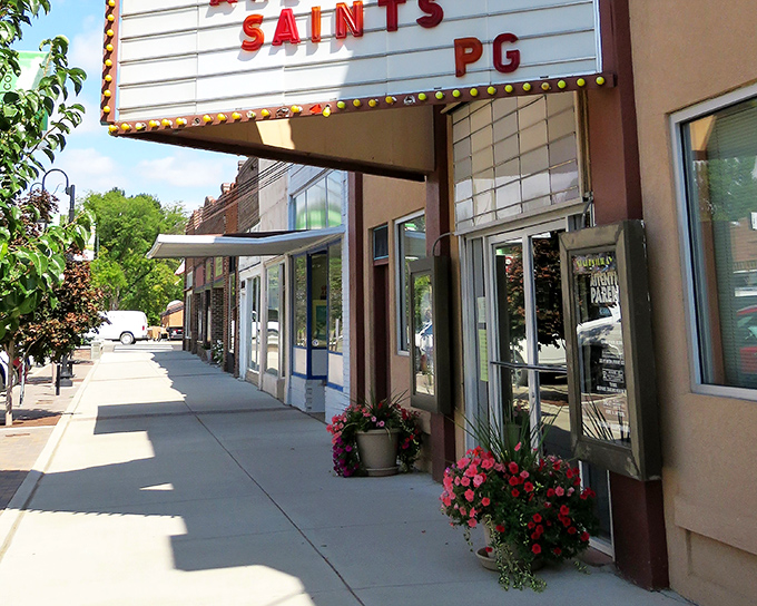 Historic downtown theaters like this one remind us when entertainment meant gathering together instead of staring at separate screens.