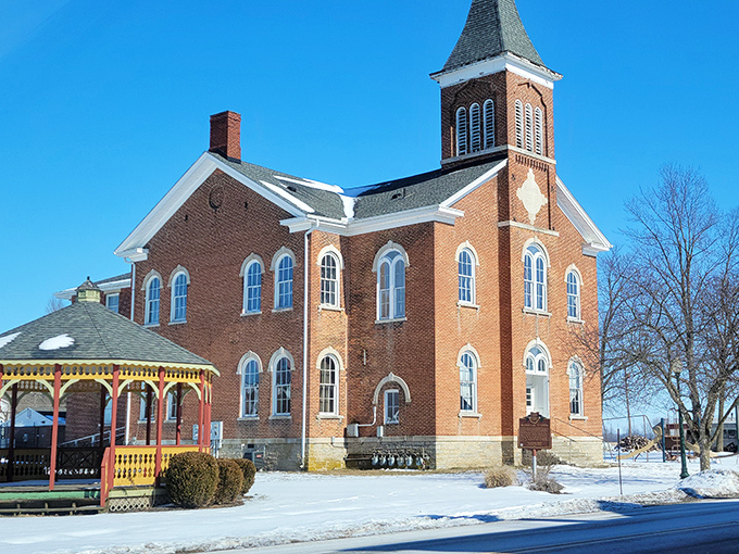 This brick schoolhouse has graduated from educating youngsters to standing as a testament to architectural ambition in rural America.