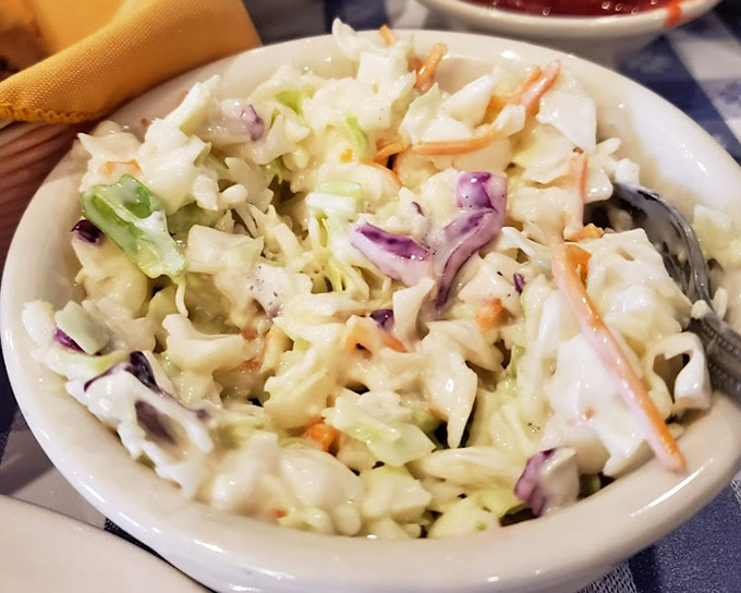 Coleslaw that actually deserves a place at the table&mdash;creamy, crunchy, and far from the sad afterthought served at lesser establishments.