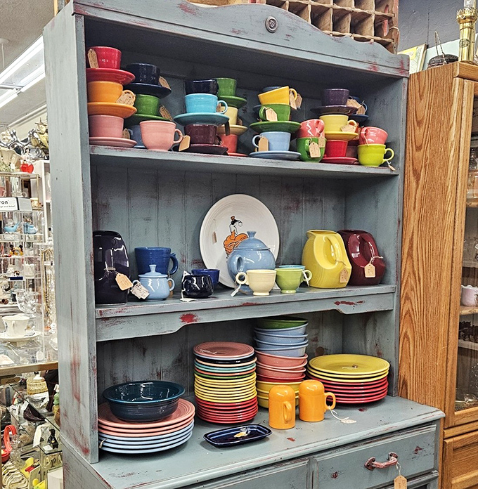 Fiestaware in every hue creates a rainbow of mid-century dining possibilities&mdash;your grandmother's kitchen reborn in technicolor glory.