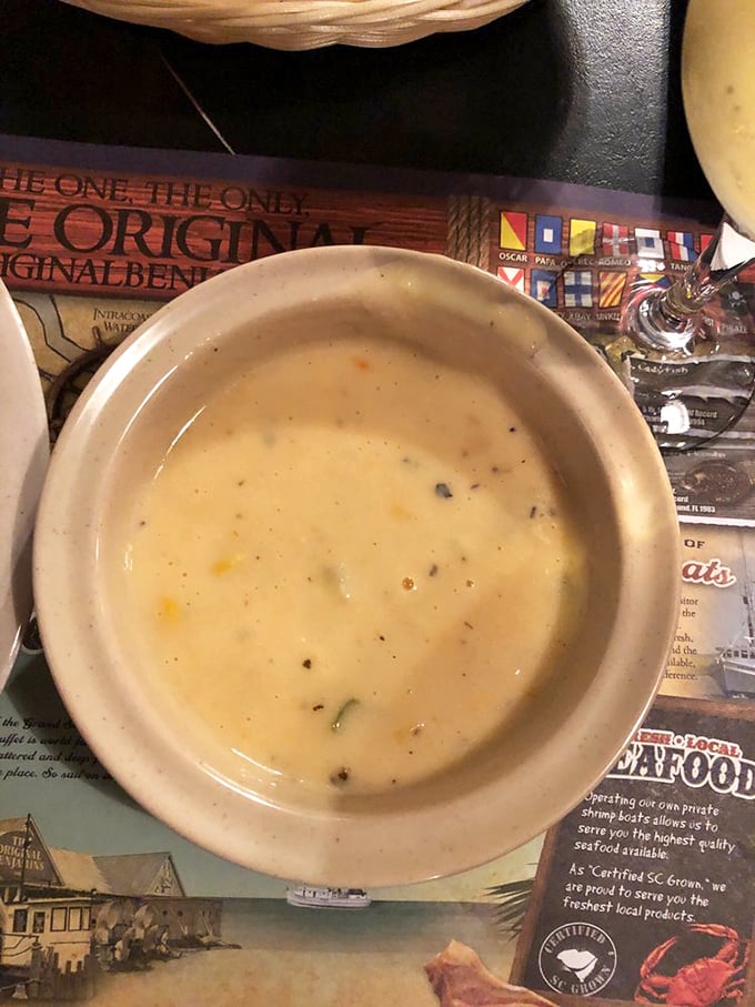 This isn't just soup &ndash; it's liquid gold. Crab bisque so rich it should come with its own investment portfolio.