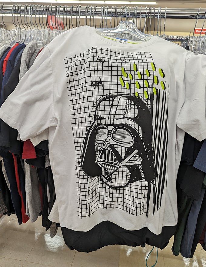 The Force is strong with this t-shirt. Someone's loss is your gain in the galaxy of graphic tee treasures.