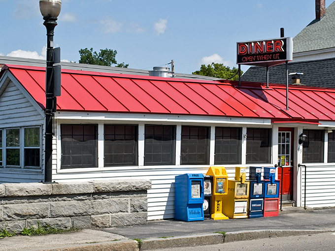 The diner's fire-engine red roof serves as both landmark and promise&mdash;comfort food served with a side of nostalgia and zero pretension.