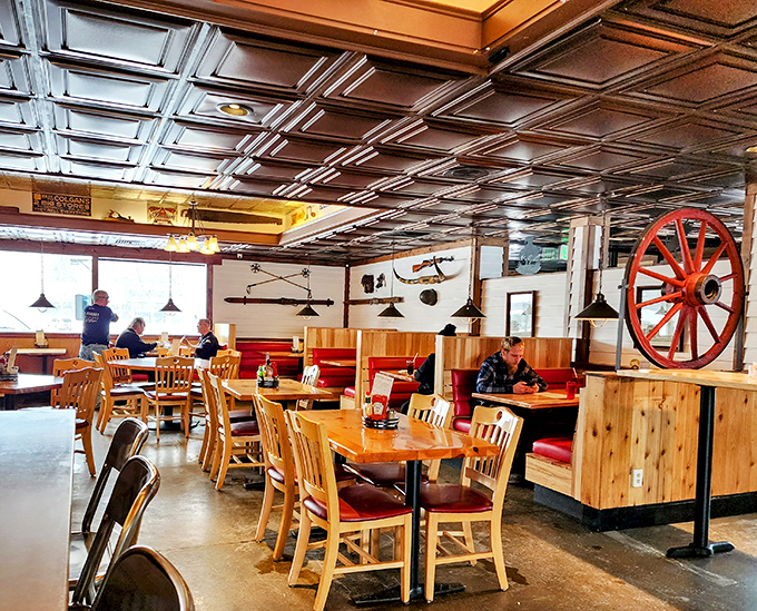 The dining room where strangers become friends, united by the universal language of "mmm" and the occasional sauce-stained smile.