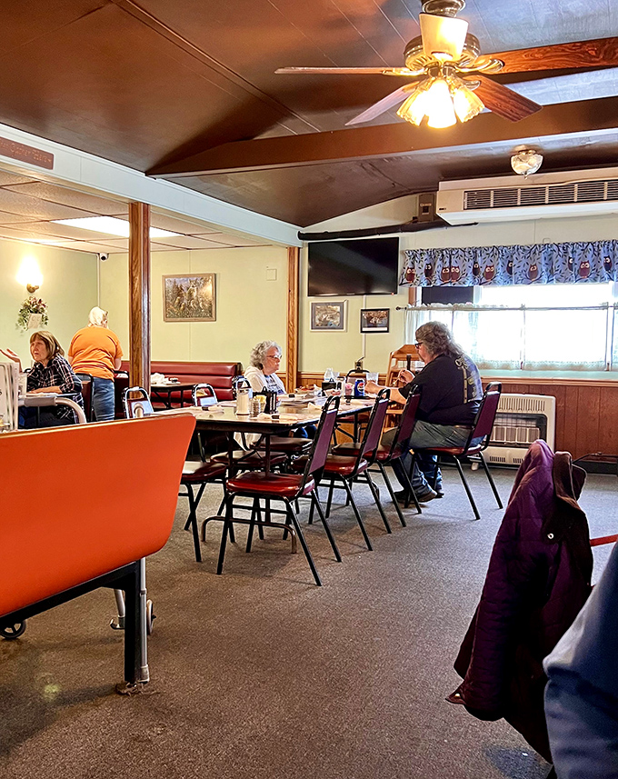 Where locals gather and conversations flow as freely as the coffee refills do.