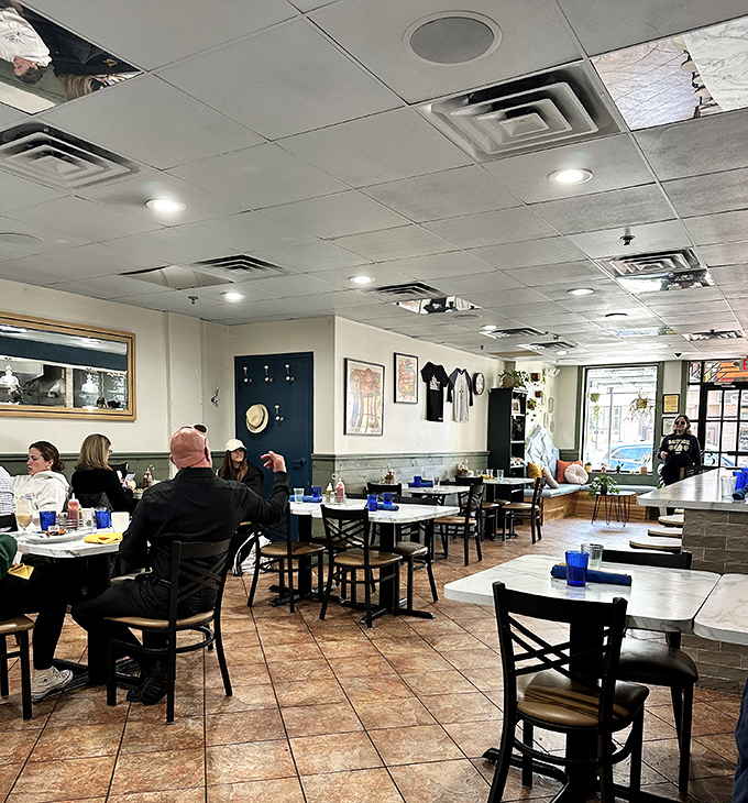 The dining room hums with the satisfied murmurs of patrons who've discovered what breakfast should always have been.