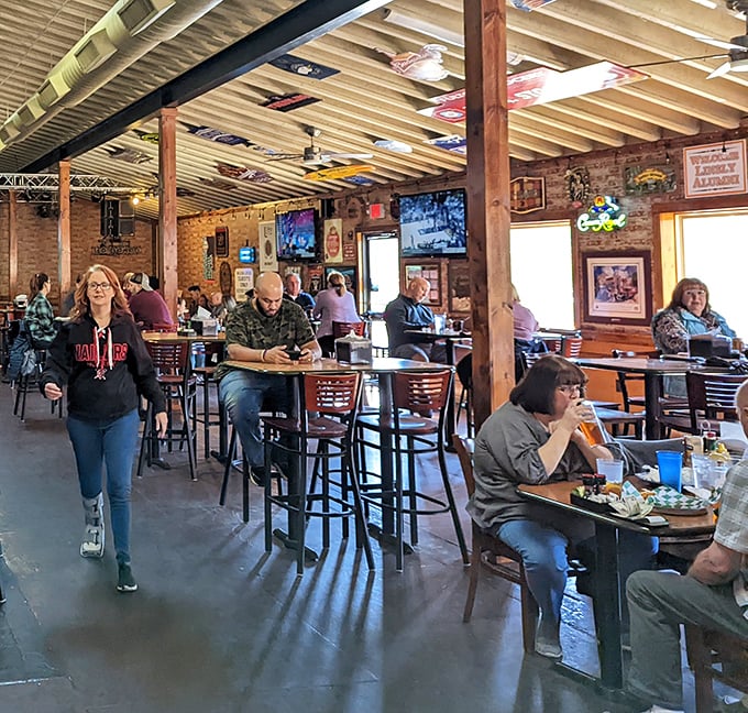 The dining room buzzes with conversation and laughter&mdash;the soundtrack to good food being enjoyed by people who know better than chains. 