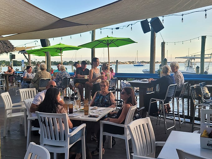 Sunset dining with water views and good company&mdash;this is what Florida retirement dreams are made of.