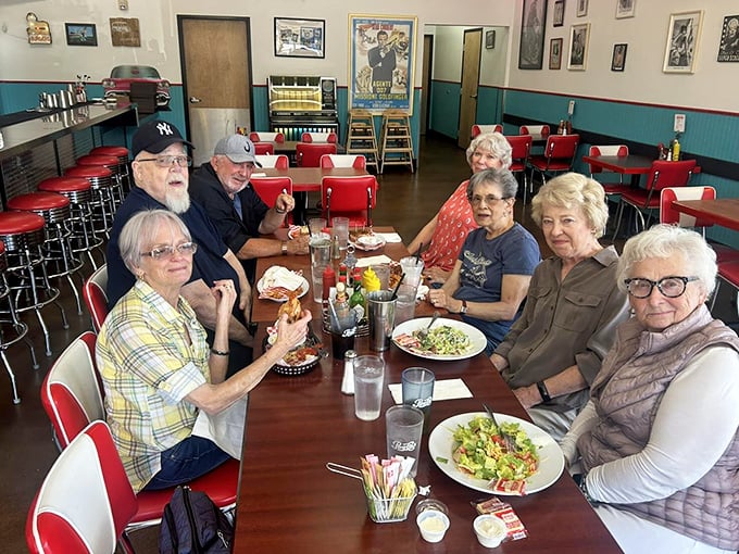 The true heart of any great diner is its regulars, gathering to share stories and meals in a space where everyone feels like family.