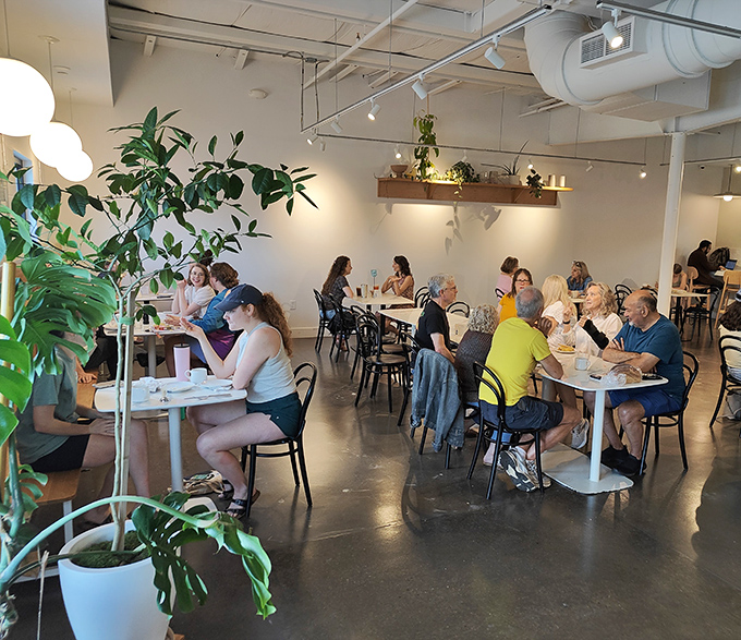 The dining room buzzes with the happy murmur of people who've discovered one of Nashville's best-kept culinary secrets.