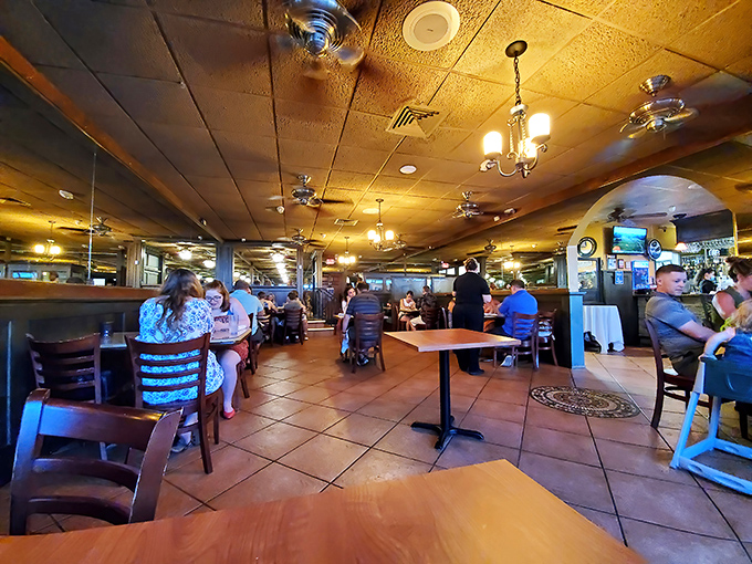 Tables fill with happy diners who've discovered that excellent Italian food creates its own warm, bustling atmosphere.