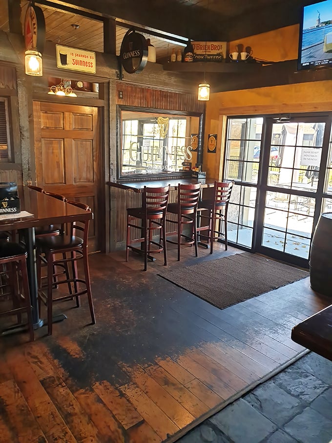 The entrance area combines warm woods and Irish hospitality &ndash; like walking into a Dublin pub that's been transported brick by brick to the Midwest.