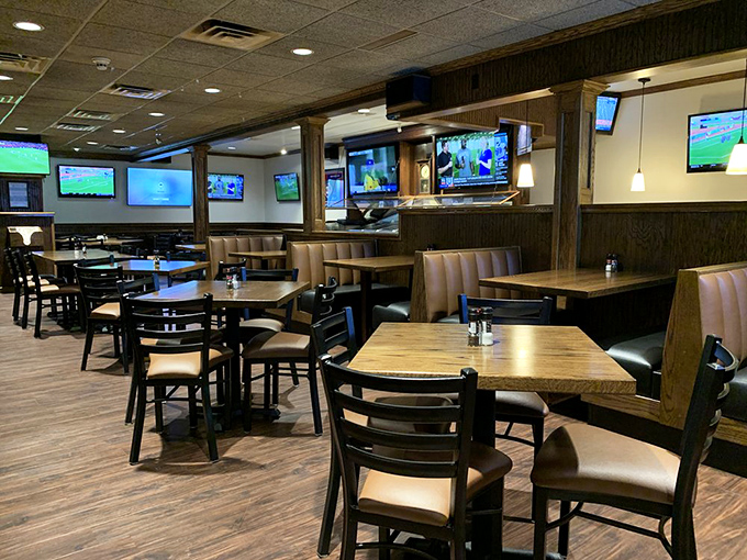 The dining room buzzes with friendly conversation where multiple generations gather for consistently excellent comfort food.