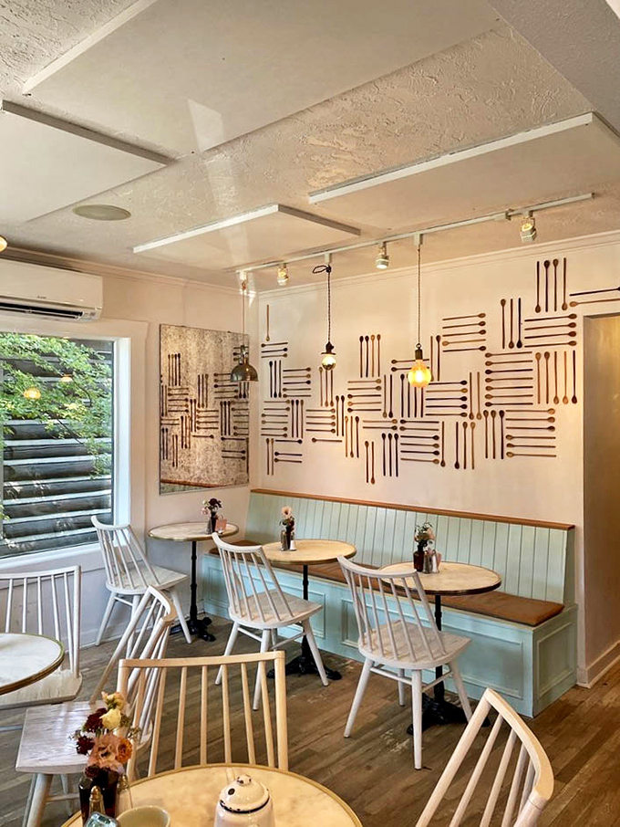 A dining room that feels like the living room of your most stylish friend&mdash;if that friend also happened to be an exceptional baker with impeccable taste.