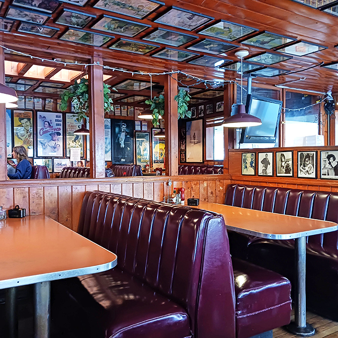 Those burgundy booths have absorbed decades of conversations, celebrations, and the occasional morning-after recovery session&mdash;if only they could talk.