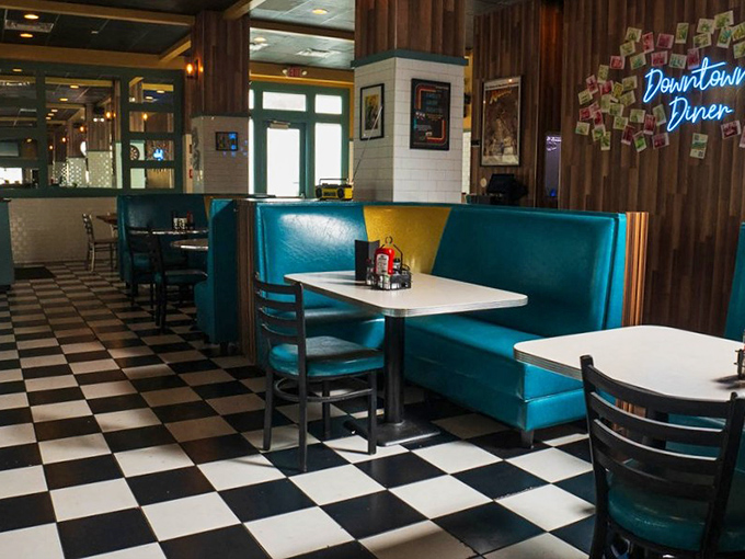 The dining area feels like it was designed by someone who understands that good food deserves good surroundings. Retro charm without trying too hard.