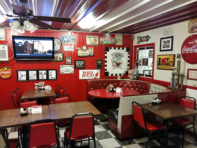 The dining area feels like stepping into a time capsule where conversations happen face-to-face instead of through screens.