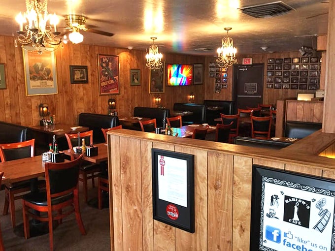 Chandeliers in a diner? It's like your grandmother's living room and your favorite breakfast spot had a beautiful baby.