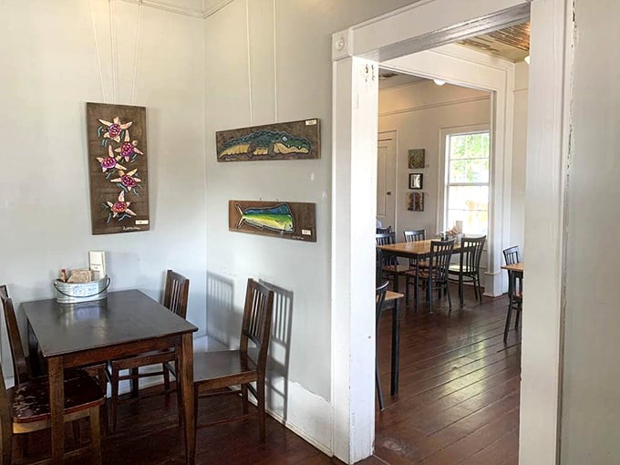 Dining rooms should tell stories&mdash;this one whispers tales of countless conversations over coffee and comfort food.