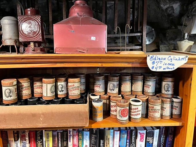Edison phonograph cylinders&mdash;the vinyl records of their day, only more hipster. These audio time capsules predate Spotify by just a few years.