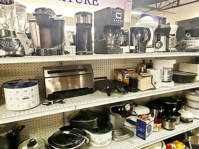 The small appliance graveyard or kitchen resurrection center? Yesterday's must-have gadgets await their second act in Montana homes.